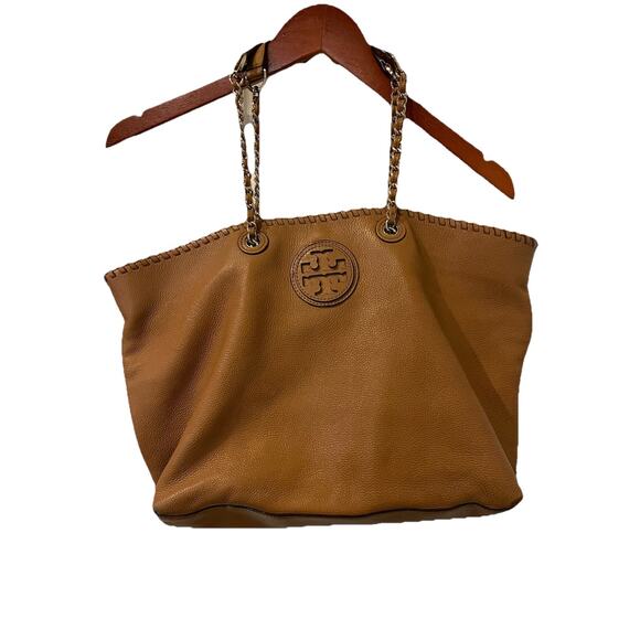 Tory Burch | Bags | Tory Burch Brown Leather Purse Shoulder Bag Tote Large | Poshmark